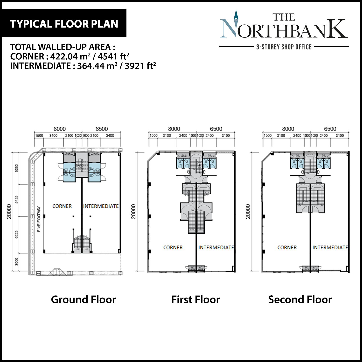 Floor Plans - The NorthBank - 3-Storey Shop Office | Ibraco Berhad ...